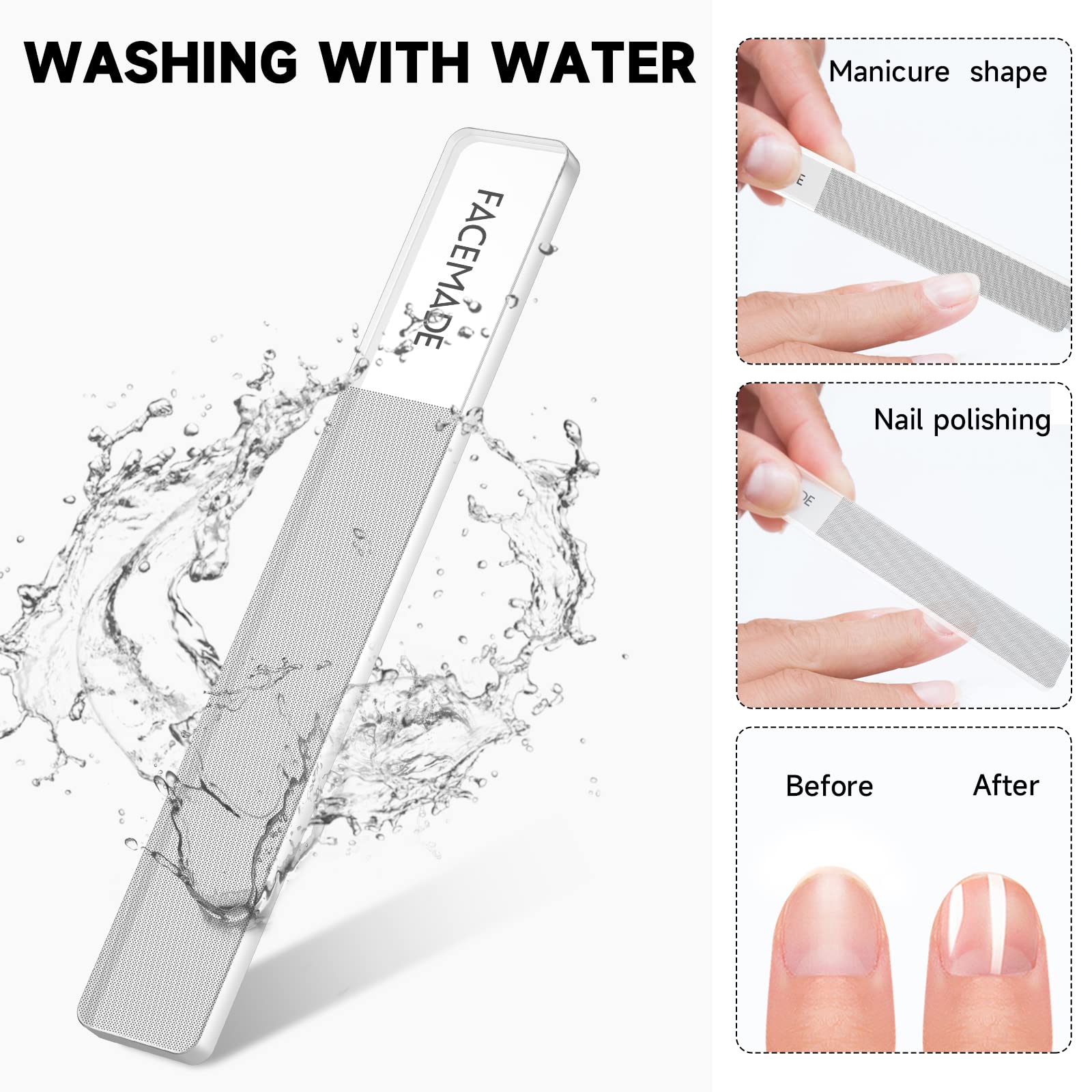 FACEMADE 8 PCS Tools, 5 PCS Tweezers Set with Scissors and Eyebrow Razor, 3 PCS Nail Clippers Set, Help to Keep Daily Clean Routine