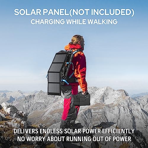 Enginstar Portable Power Station 120Wh, 100W Solar Generator with 110V AC Outlet, Portable Backup Lithium Battery Pack Power Bank for Emergency Home Outdoor Camping RV