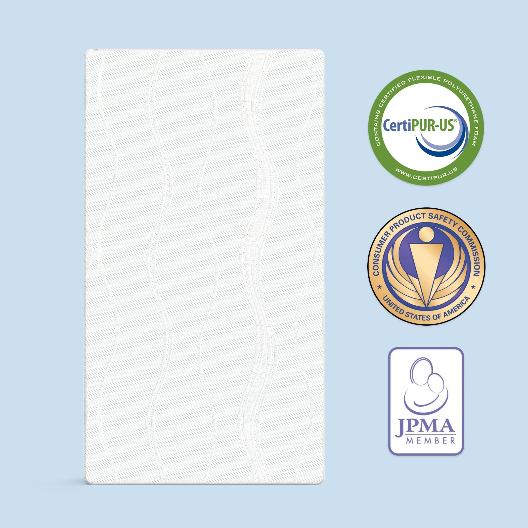 Child Craft Dream Catcher Infant Crib Mattress and Toddler Mattress, Waterproof and Machine Washable Cover with Non-Toxic Fire Barrier, CertiPUR-US Certified (5" Thick)