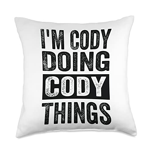 Funny Irony Quotes And Sarcastic Weird Fun Sayings Cody Things-Funny Coding Nerd Throw Pillow, 18x18, Multicolor