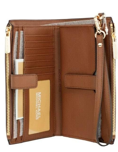 Michael Kors Women's Jet Set Travel Dbl Zip Wristlet No Size (Luggage)