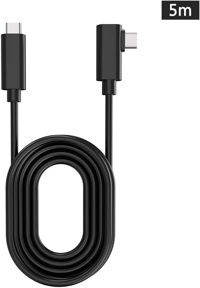 Tyralel Virtual Reality Headset Link Cable for Oculus Quest 2 and Quest 3, 5Gbps High-Speed Data Transmission and Fast Charging-16FT (5M)