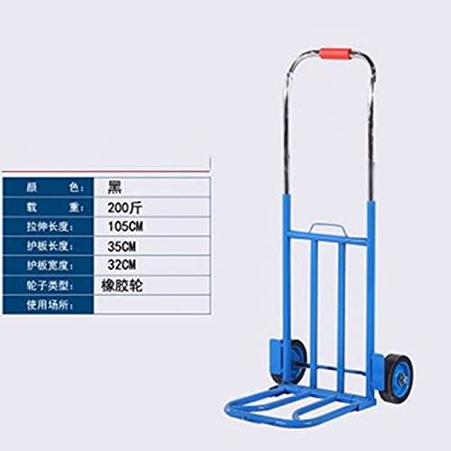DOUBA Folding Shopping Cart Pull Cargo Trolley Luggage Cart Portable Load King Handling Small Cart Pull Truck Trailer