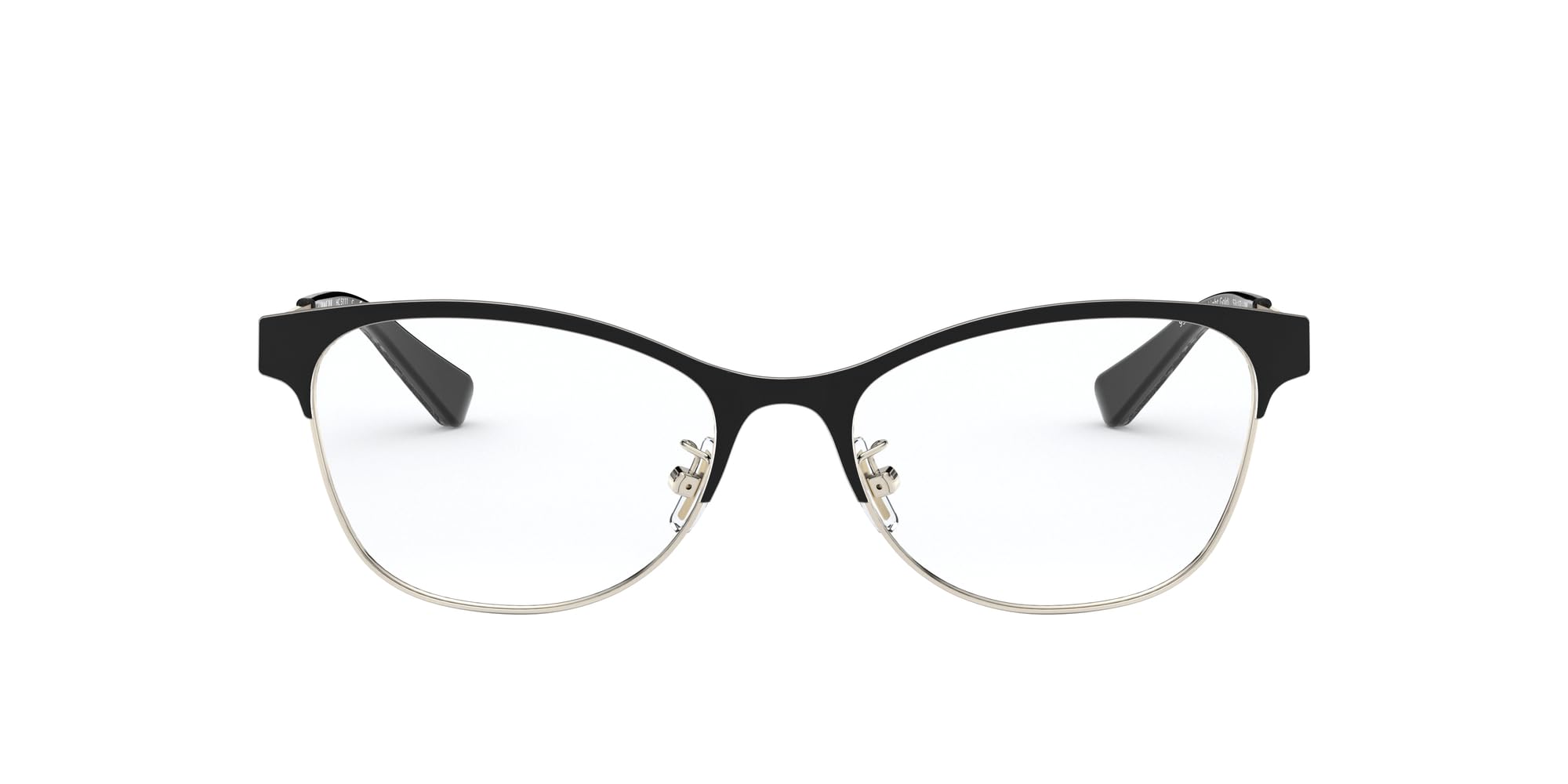 Coach HC5111 Prescription Eyewear Frames, Black/Light Gold/Demo Lens, 53 mm