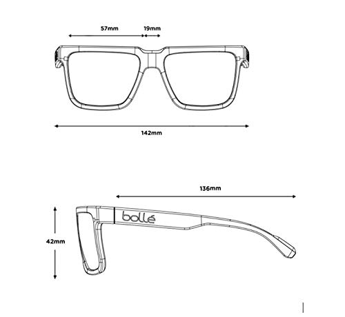 Bolle Frank Matte Black, Sunglasses, Polarized Grey