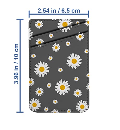 Pack of 2 - Cellphone Stick on Leather Cardholder ( Beautiful Ditsy Floral Pattern Pattern ) ID Credit Card Pouch Wallet Pocket Sleeve
