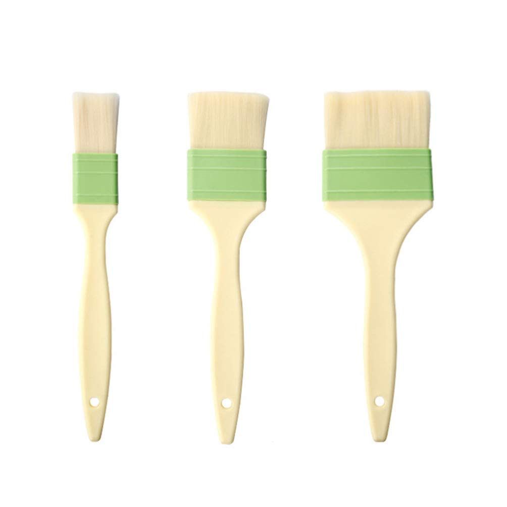 DOITOOL 3pcs Basting Brushes Plastic Pastry Baking Brushes BBQ Sauce Marinade Meat Brushes Glazing Oil Brushes for Bread Cake (Mixed Colors)