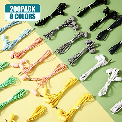 Macarrie 20 Pack Kids Earbuds Bulk 3.5 mm in-Ear Earphones Wired Earphones Without Mic Headphones for School Classroom Students Kids Adults Gifts (Multicolor)