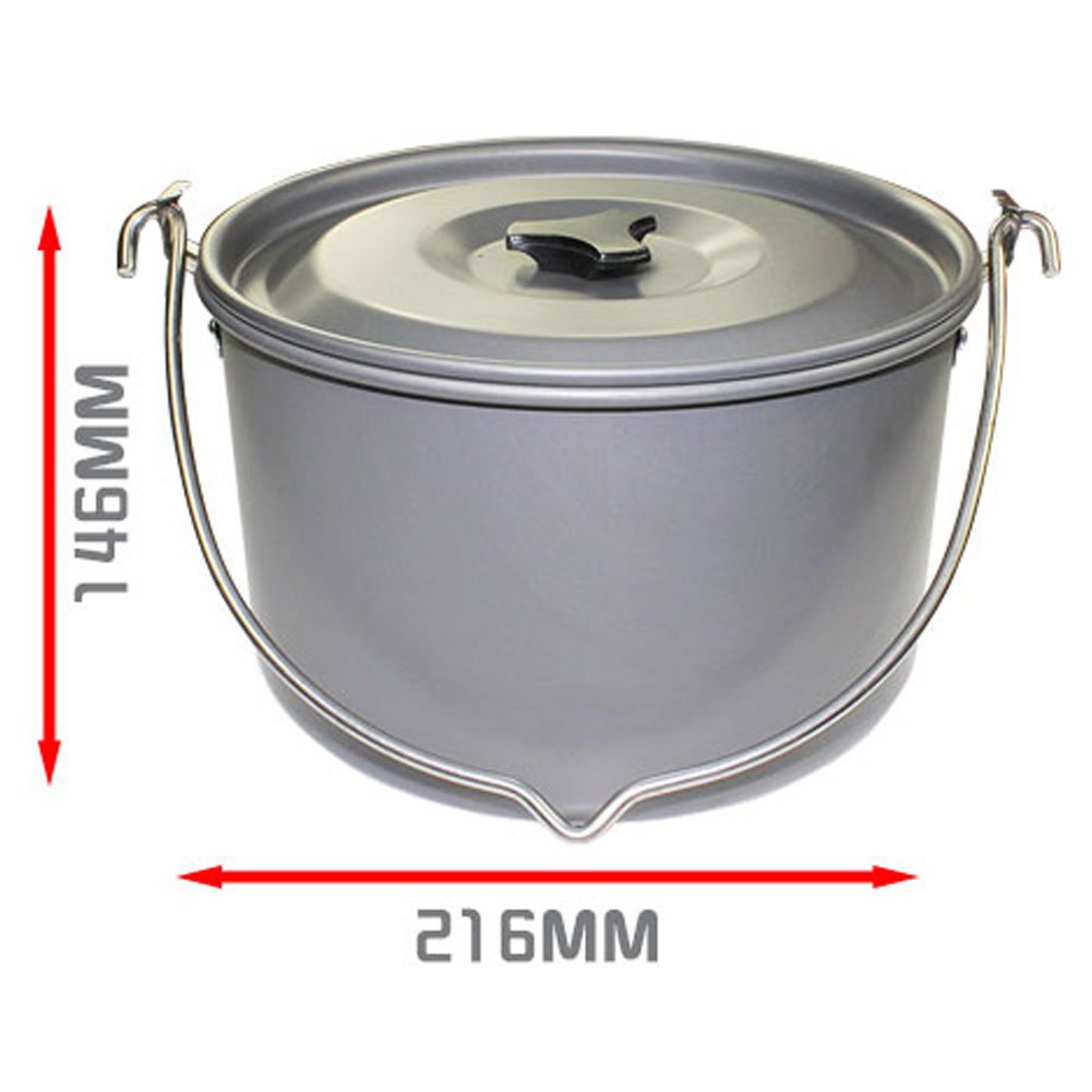 Camping Pot - Portable Camping Hanging Pot Outdoor Cooking Kettle with Lid Pan Cookware for Camping Hiking Fishing Picnic Backpacking