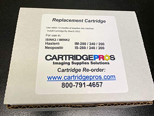 Made in USA Cartridge Pros Red Ink Cartridge ISINK2 for Neopost IS200, IS240 and IS280 Postage Machines. + CP Letter Opener