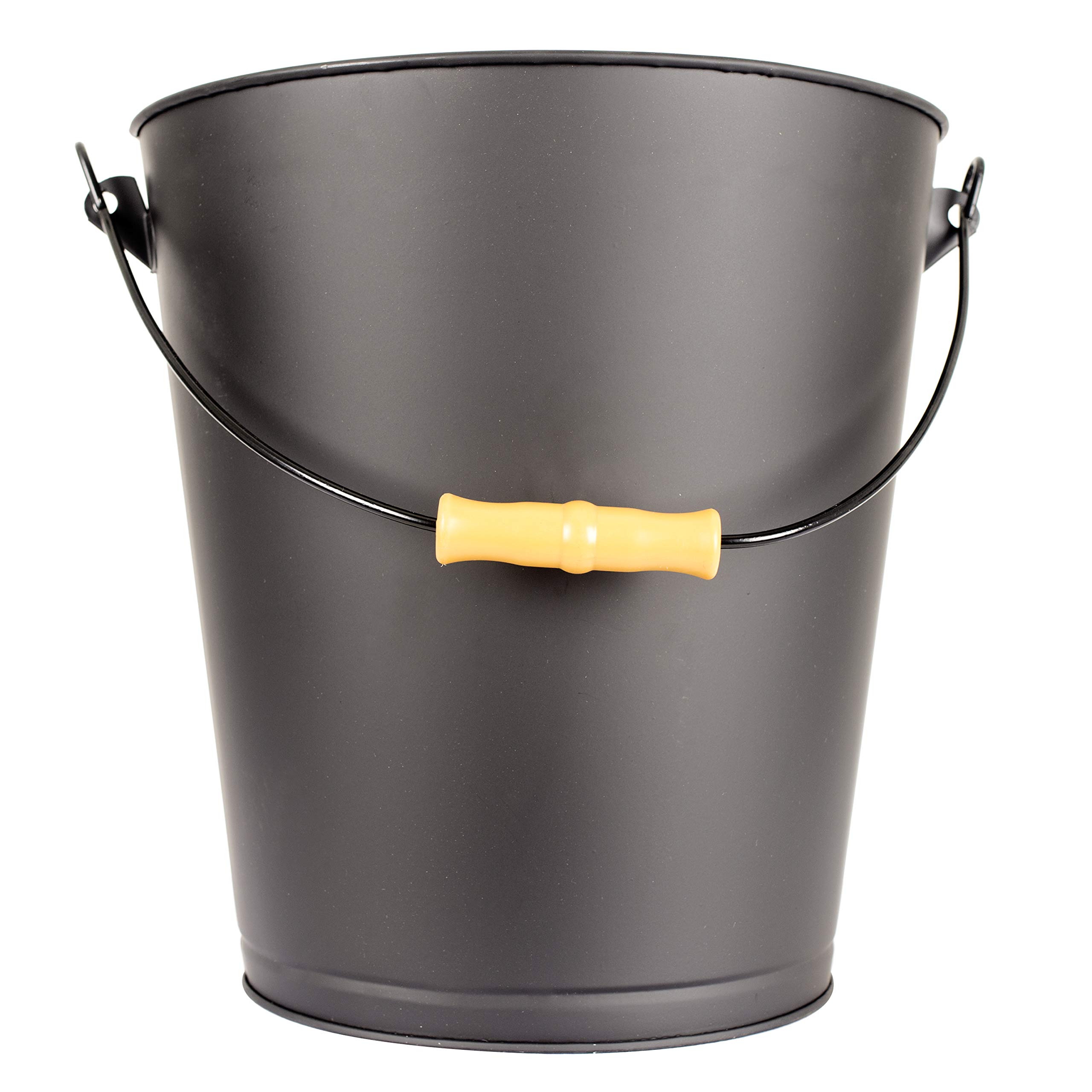 Pleasant Hearth Fireplace Ash Bucket with Lid,Black