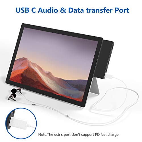 Microsoft Docking Station,6-in-2 USB C Surface Pro 7 Hub with 4K HDMI Adapter+ USB C Port(Audio & Data)+2 USB 3.0 Port +SD/TF Card Reader,Converter Combo Adaptor for Surface Pro 7
