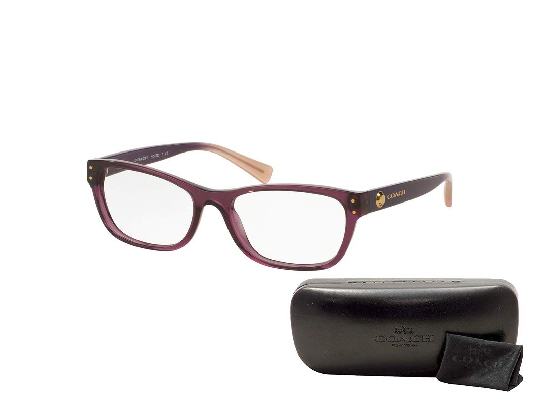 Coach HC6082 5353 53M Black/Wild Beast Rectangle Eyeglasses For Women+ BUNDLE With Designer iWear Eyewear Kit