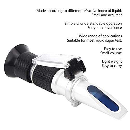 Fafeicy Refractometer Concentration Meter Brix Tester 0-90% for Automatic Temperature Compensation