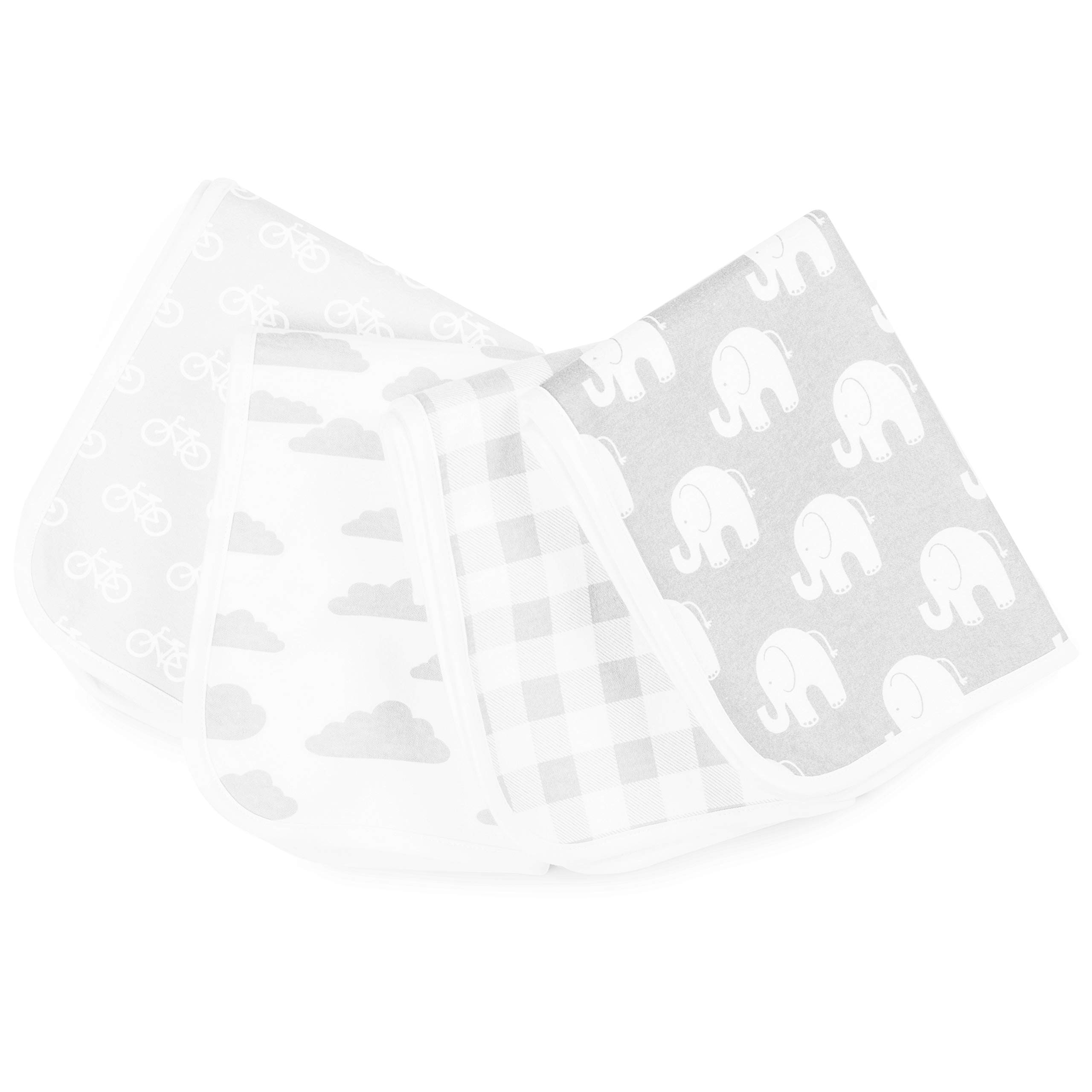 Changing Pad Liner 4 Pack – Waterproof Changing Pad Cover – Wipeable Changing Pad Cover – 100% Cotton Changing Table Pad Cover –Reusable Baby Changing Pad Covers by BaeBae Goods
