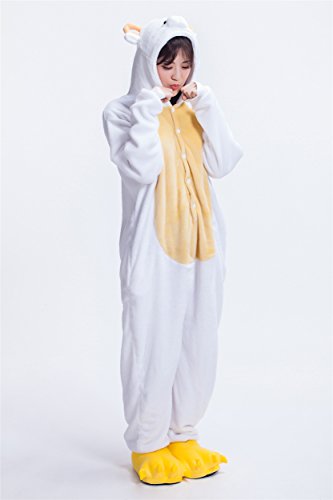 Sheep Kigurumi Cosplay Halloween Romper Soft Cozy Jumpsuit Costume L White