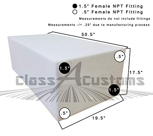 Class A Customs | T-7500 | 75 Gallon Fresh Water Holding Tank