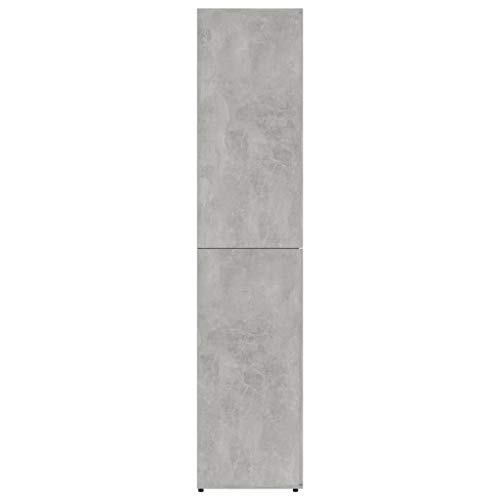 Shoe Cabinet Storage File Rack Organizer for Filing Kitchen Bathroom Toilet Pantry Corner Home Holder Shelf Outdoor Indoor Wall Garage Lock Concrete Gray 31.5"x15.4"x70.1" Chipboard