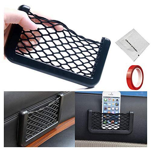 Car String Bag Map Pocket Strong scalability Stickers Phone Holder Storage Organizers Net Car-styling Adhesion promoter For Jeep Toyota Ford BMW 2 Pcs