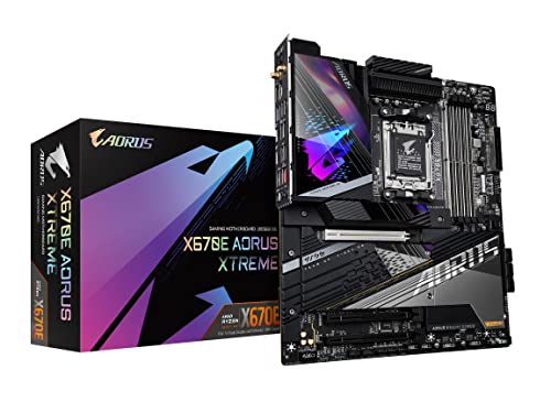 GIGABYTE X670E AORUS Xtreme (AM5/ LGA 1718/ AMD/ X670E/ EATX/ 5 Year Warranty/ DDR5/ Quad M.2/ PCIe 5.0/ USB 3.2 Gen2X2 Type-C/Intel WiFi 6E/ AQUANTIA 10GbE LAN/Q-Flash Plus/Motherboard)