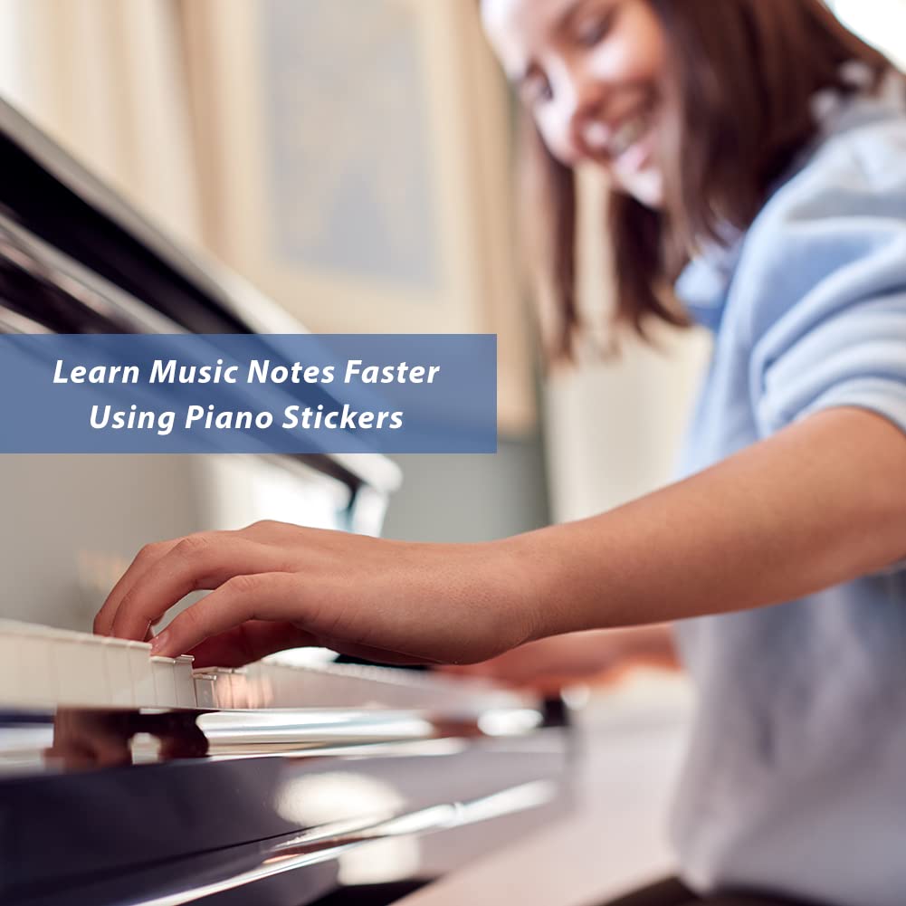 Piano Stickers for Keys โ Removable w/Double Layer Coating for 49/61 / 76/88 Keyboards