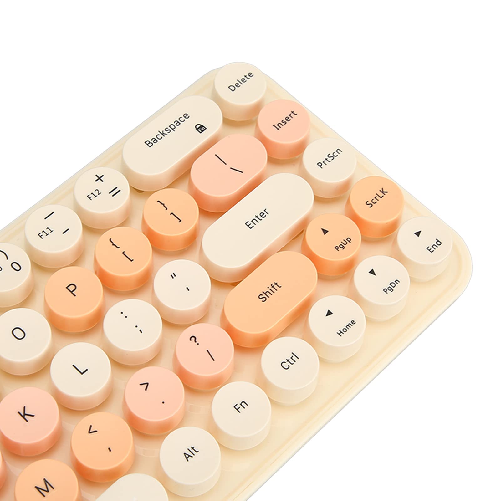 Gaming Keyboard Mouse, Beautiful, Durable, Retro Home USB Keyboard Mouse (Tawny Mixed Color)