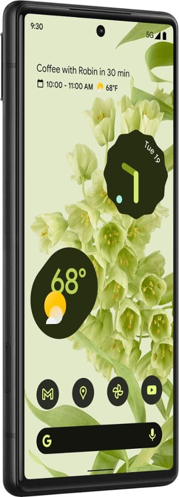 Google Pixel 6 5G 128GB 8GB RAM Factory Unlocked (GSM Only | No CDMA - not Compatible with Verizon/Sprint) International Version - Sorta Seafoam