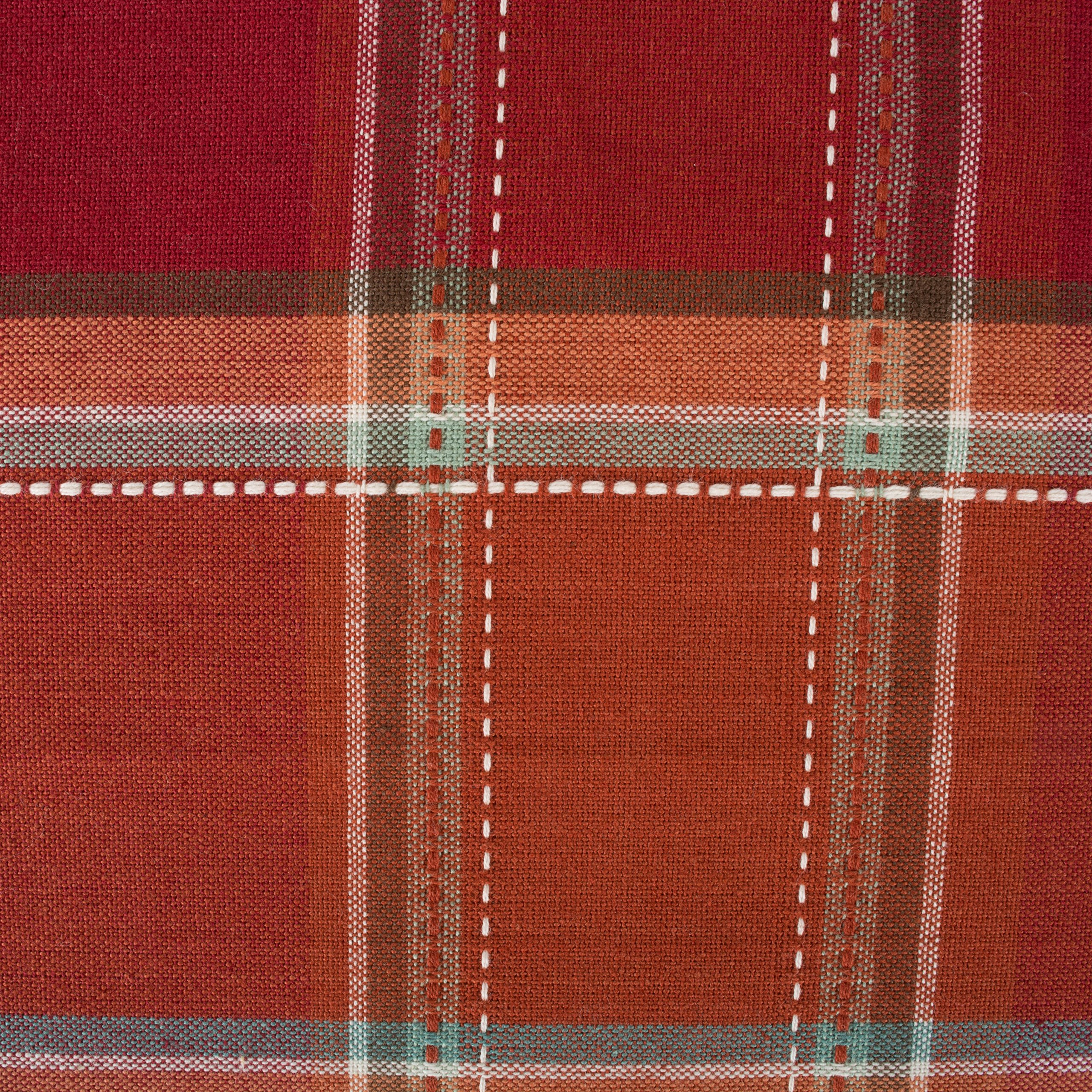 DII Autumn Pumpkin Spice Kitchen Collection Fall/Thanksgiving Cotton Table Décor, Table Runner, 14x72, Orange Plaid