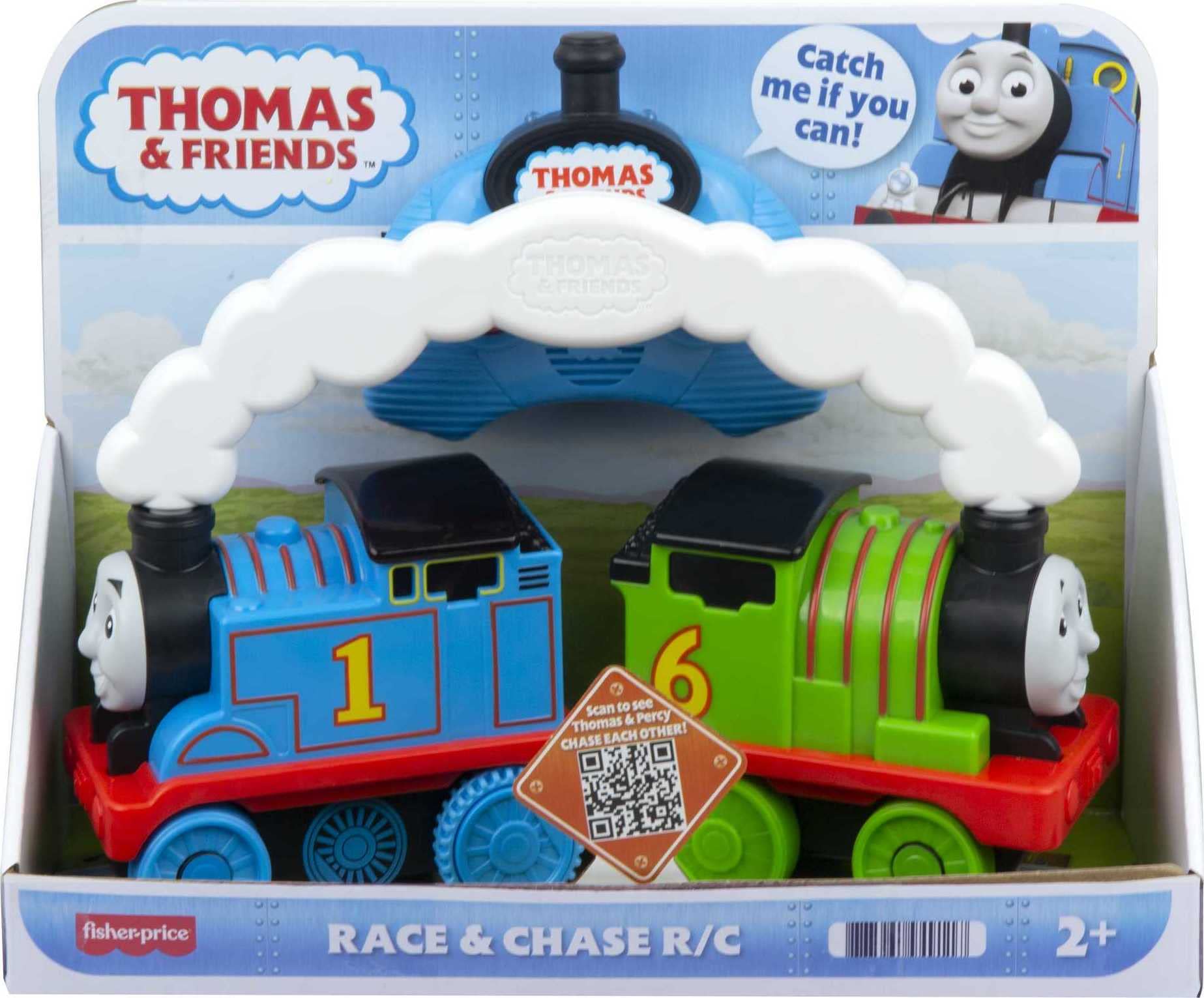 Thomas & Friends Toddler Toy Trains Race & Chase RC, Remote Controlled Thomas & Percy Engines for Preschool Racing Play Kids Ages 2+ Years