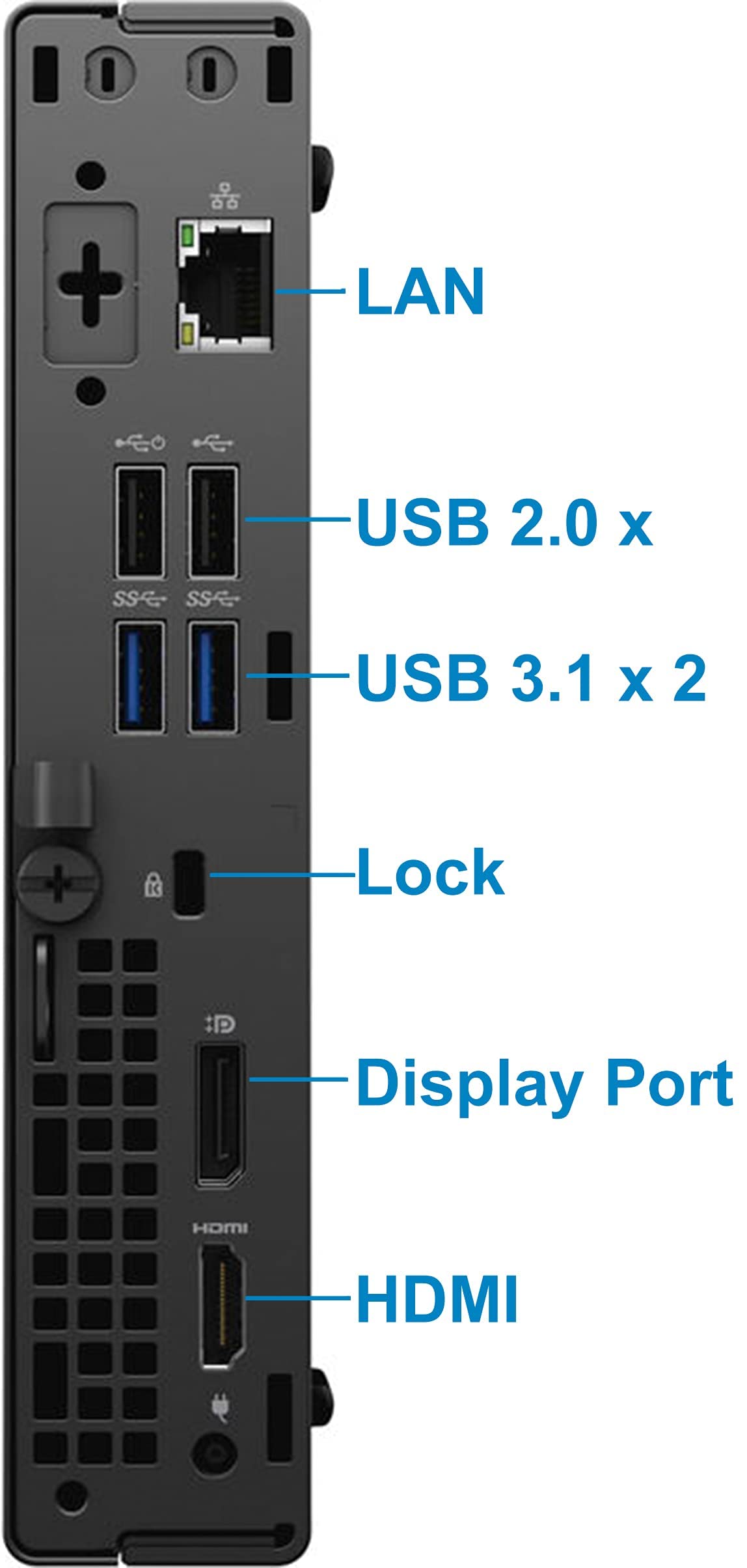 Dell OptiPlex 3080 Micro Desktop Computer - 10TH Gen Intel Core i5-10600 Upto 4.8GHz - 16GB RAM, 1TB M.2 NVME SSD, AC Wi-Fi, Bluetooth, DisplayPort, HDMI - Windows 10 Pro (Renewed)