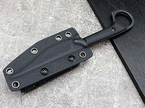 Ccanku C1140 Fixed Blade Claw Knife,D2 Blade G10 Handle EDC Tool Utility Knife for Outdoor, Survival, Hiking, Camping(Black)