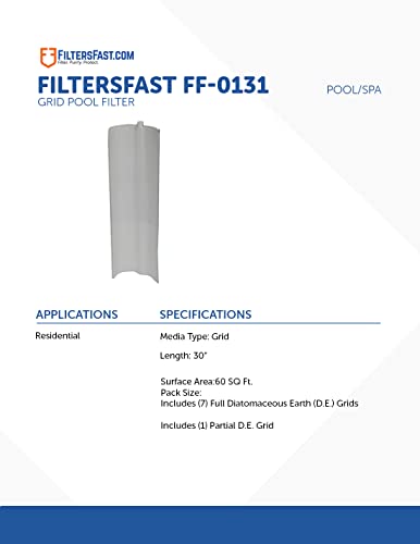 Filters Fast DE Filter Cleaner Full Set Compatible with Compatible Universal Pro 60, Compatible with Filbur FC-9550