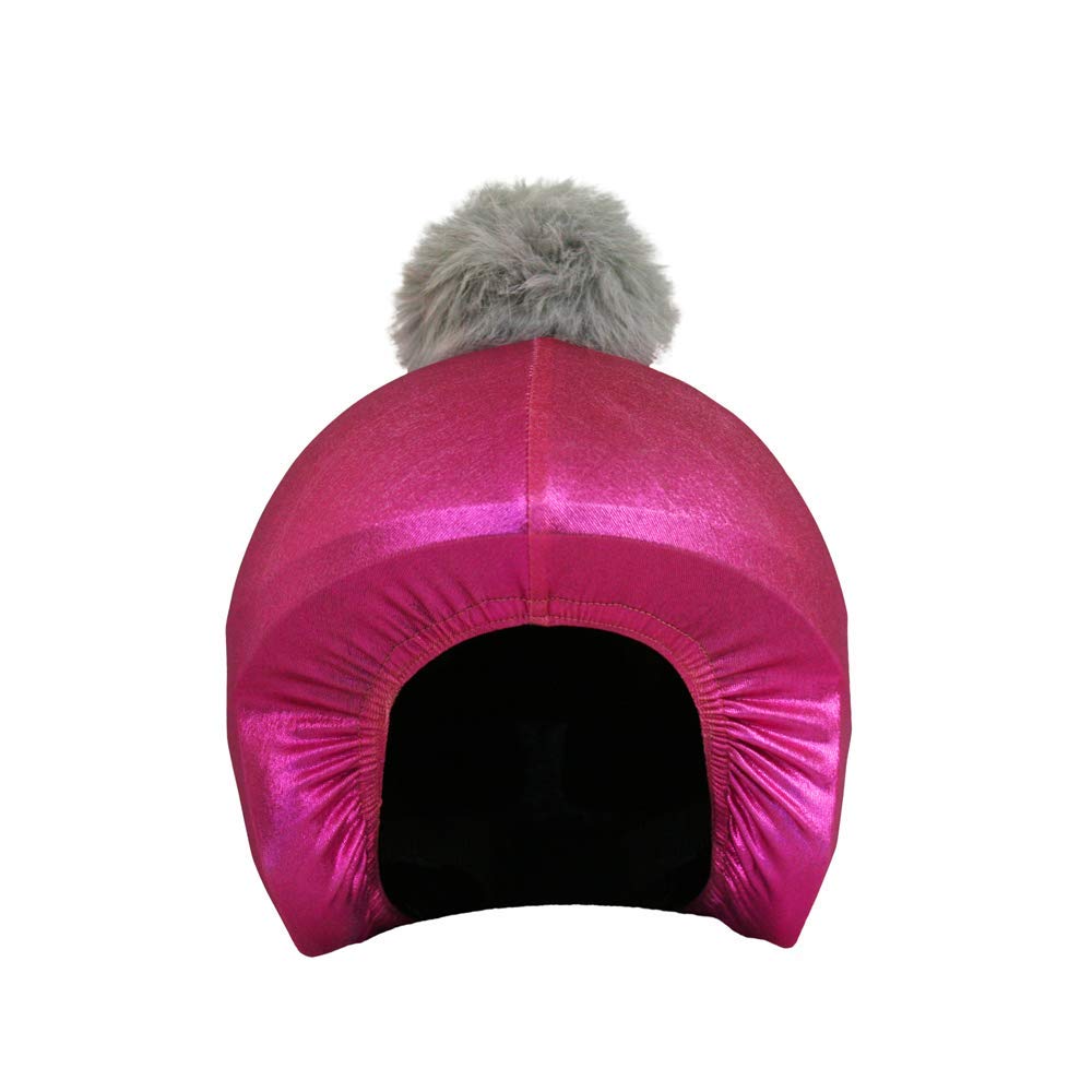Coolcasc Exclusive Pink, Pon-pon Grey β Universal Helmet Cover
