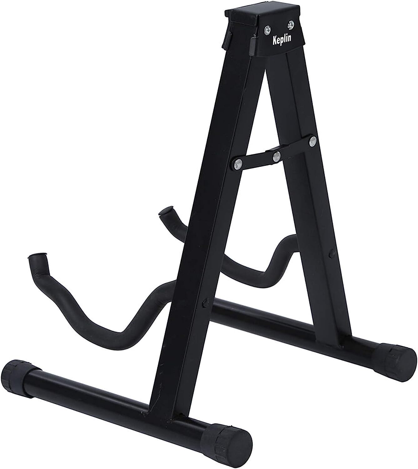 KEPLIN Foldable Guitar Stand A Frame - Universal Floor Stand for all Guitars, Acoustic, Electric and Base, Portable and Great for Travel, Black