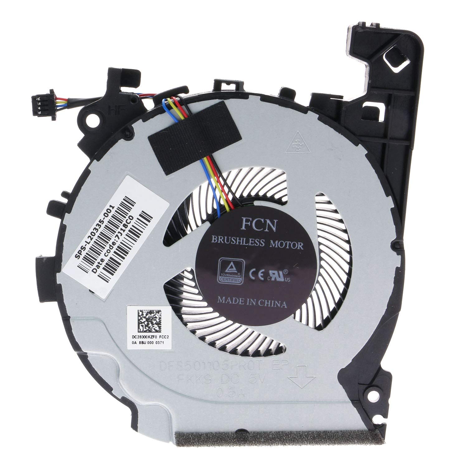 CPU Cooling Fan for HP Pavilion 15-CX 15-CX0060TX 15-CX0058WM DC28000KZF0 SPS-L20335-001