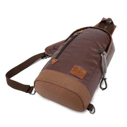 Urban Light Coated Canvas Sling Bag (Brown)