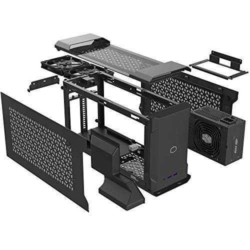 Cooler Master MasterCase NC100 SFF Small Form Factor 7.9 Liter Case with V650 Gold SFX PSU, GPUs 2.5 Slots up to 320mm for Intel(r) NUC 9 Extreme Element, Black