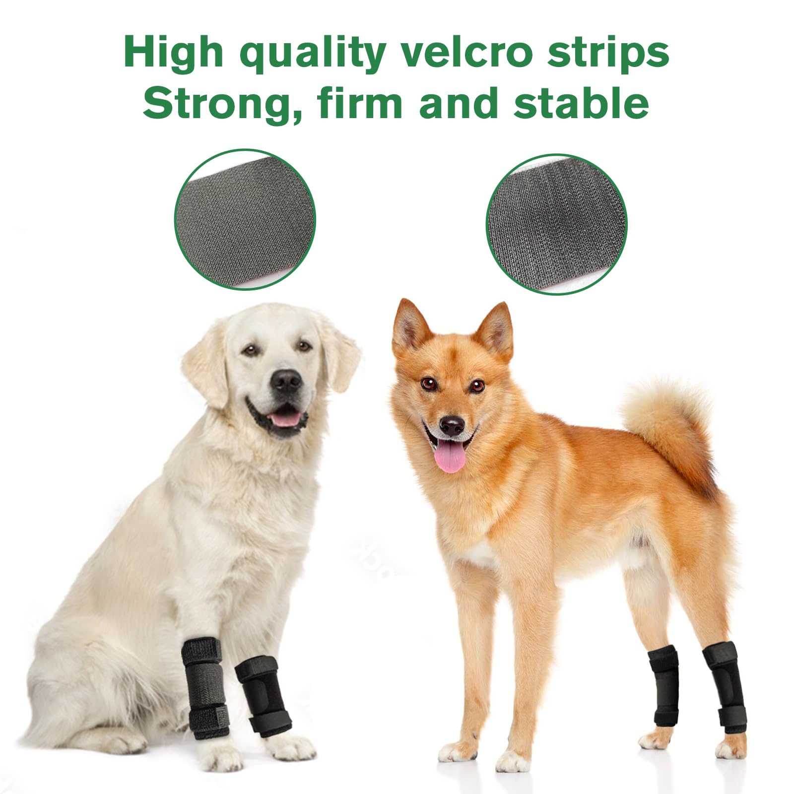 FORFAXE Dog Leg Brace for Front Back Ankle, 1 Pair Dog Front Leg Brace with Strips, Dog Acl Brace Hind Leg for Carpal Support,Dog Leg Sleeve for Carpal Support Prevents Injuries & Sprains,M