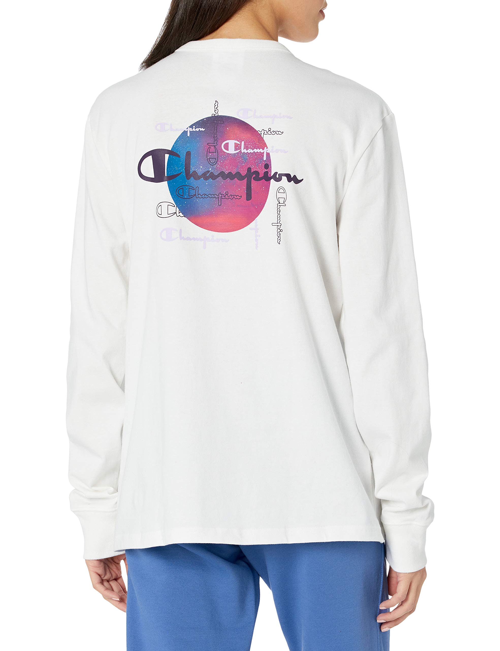 Champion Women's Long Sleeve, White-586088, Large