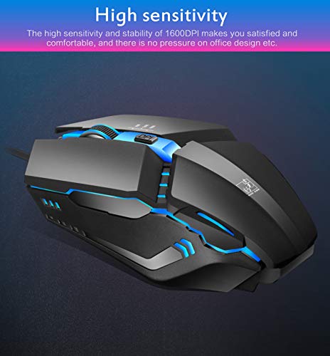 USB Wired Gaming Mouse - 7 Color Lighting,6 buttons,1600DPI - Adjustable Gaming Mouse Mice For Computer
