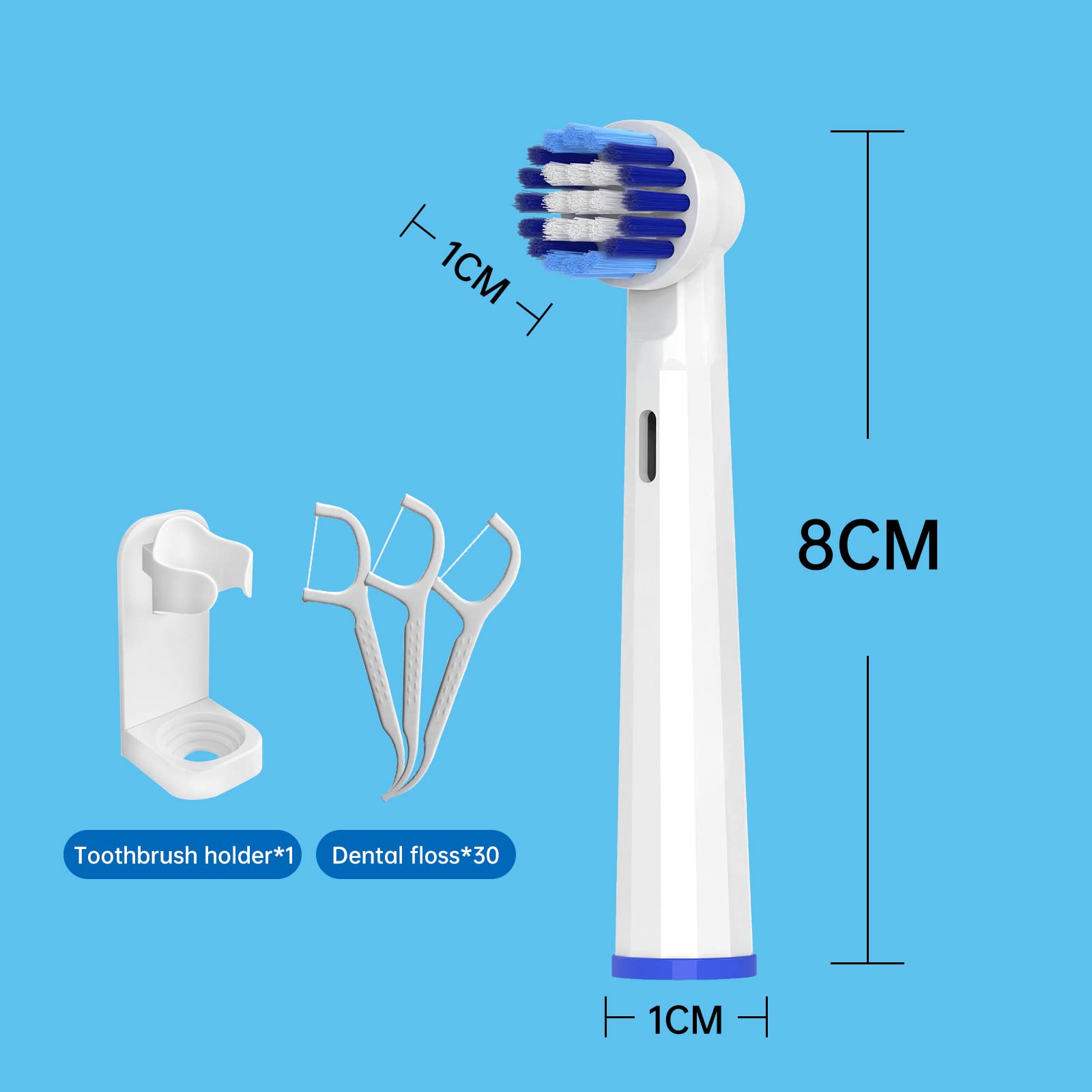 Electric Toothbrush Replacement Heads 8 Pack Compatible with Oral B Braun Electric Toothbrush Replacement Heads Adult Precision Types Clean Electric Toothbrush Head