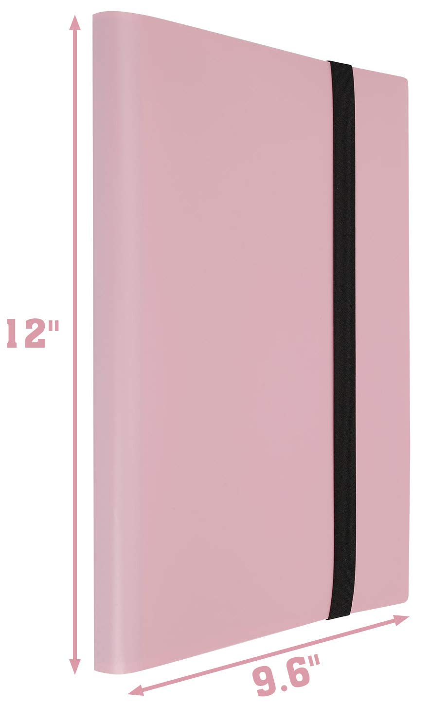 Trading Card Binder Standard Size Trading Card Holder Protector Album 360 Pockets Pink
