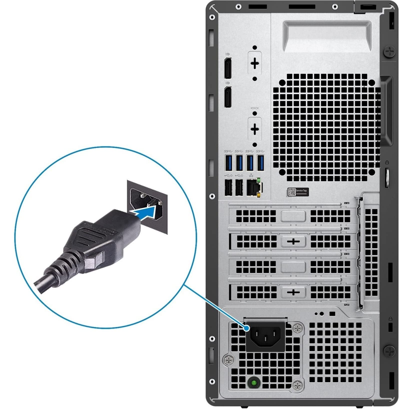 Dell OptiPlex 5000 Desktop Computer - Intel Core i5 12th Gen i5-12500 Hexa-core (6 Core) 3 GHz - 8 GB RAM DDR4 SDRAM - 256 GB M.2 PCI Express NVMe 3.0 x4 SSD - Tower - Black