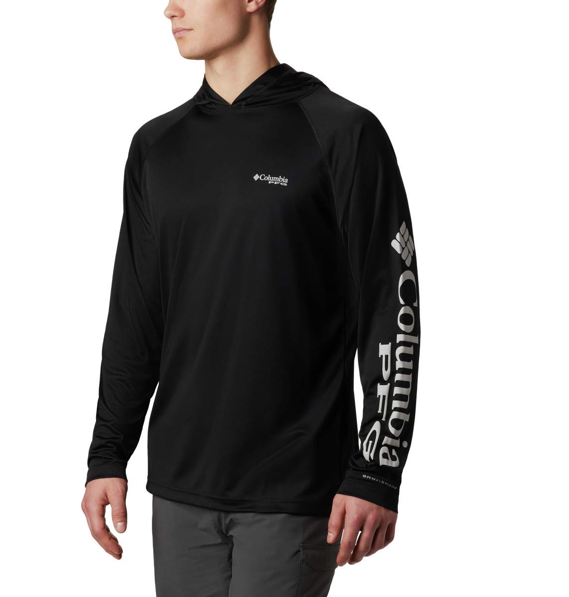 Columbia Men's Terminal Tackle Hoodie, Dolphin/White Logo, XX-Large