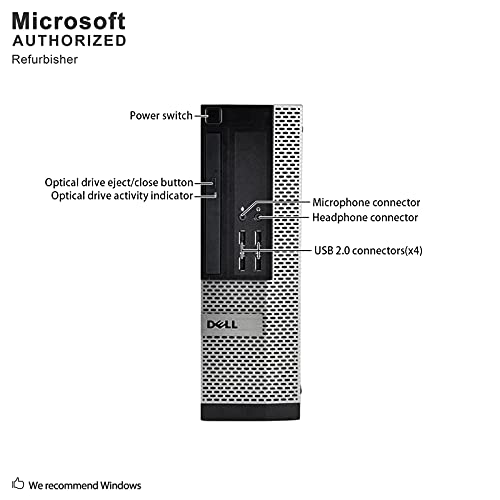 DELL Optiplex 790 SFF Small Form Factor Business Desktop Computer PC (Intel Dual Core i3 CPU 3.3GHz, 4GB DDR3 Memory, 500GB HDD, DVDRW, Windows 10 Professional) (Renewed)']