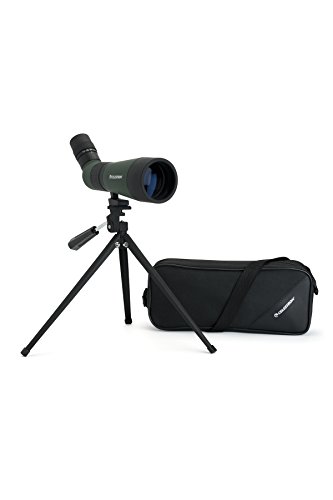 Celestron – LandScout 60mm Angled Spotting Scope – Fully Coated Optics – 12–36x Zoom Eyepiece – Rubber Armored – Tabletop Tripod