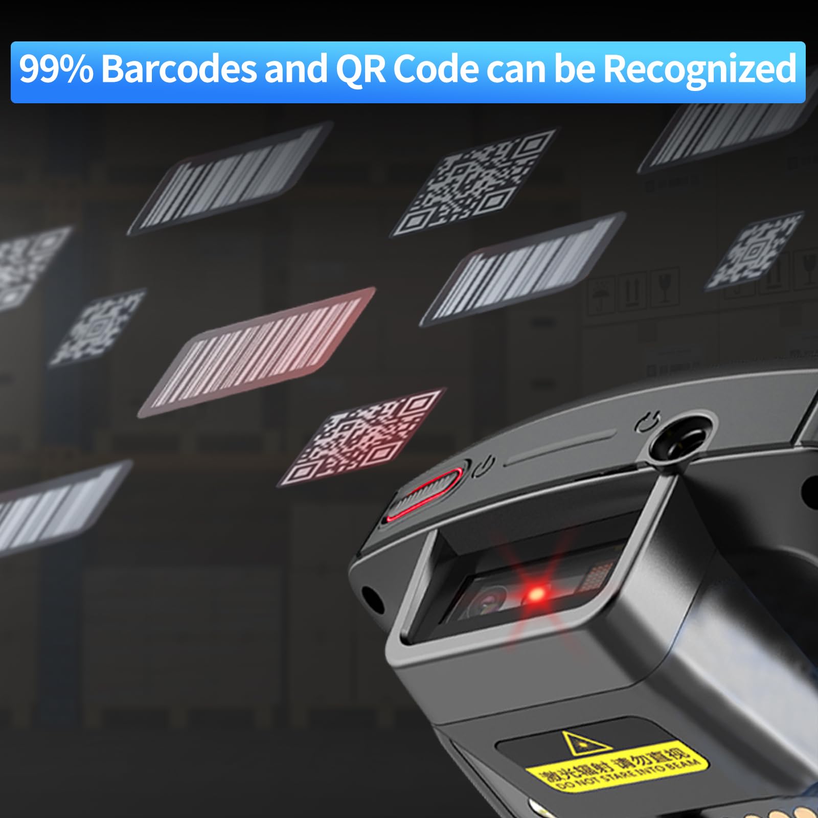 FYJ Android Barcode Scanner,3GB+32GB Android 12 PDA Handheld Computer with 1D/2D/QR Honeywell Scan Engine,26 Keys IP67 Rugged Handheld Data Terminal for Warehouse Retail Inventory Software