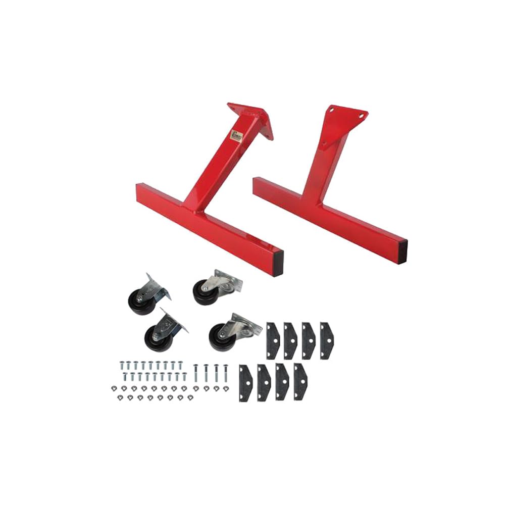 Speedway Motors SBC/BBC Rolling Engine Storage Stand, Lightweight, Compact, with 3"x1-1/4" Casters, 2 Swivel and 2 Non-Swivel, Each Rated 300lbs, Easy Mobility in Garage or Shop, 5/16" Holes