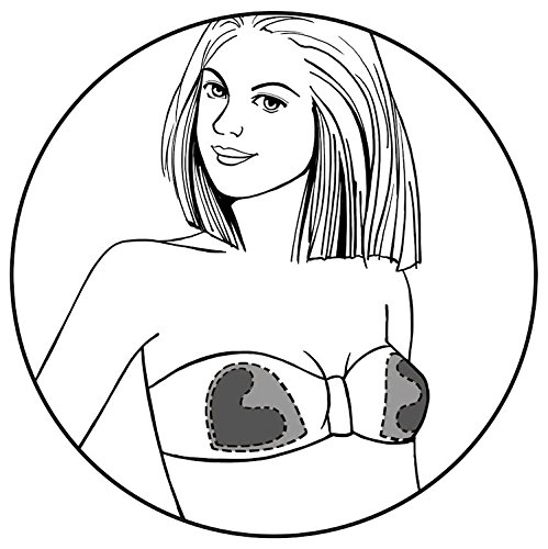 Bravo Women's Ultra Shaper Bra Pads. Rounded top, Push up and in. (Black, A/B)