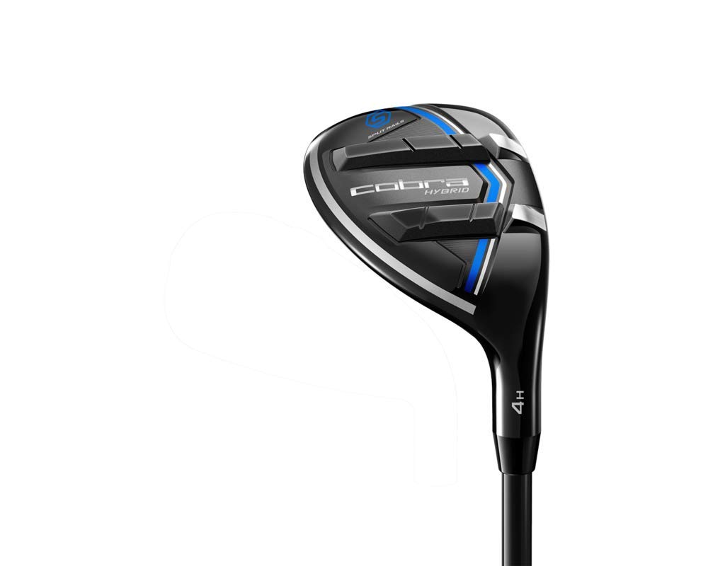Cobra Golf 2021 T-Rail 2.0 Iron Combo Set (Men's, Right Hand, Graphite, Reg Flex, 4H, 5-PW), Black-Silver pvd Blue